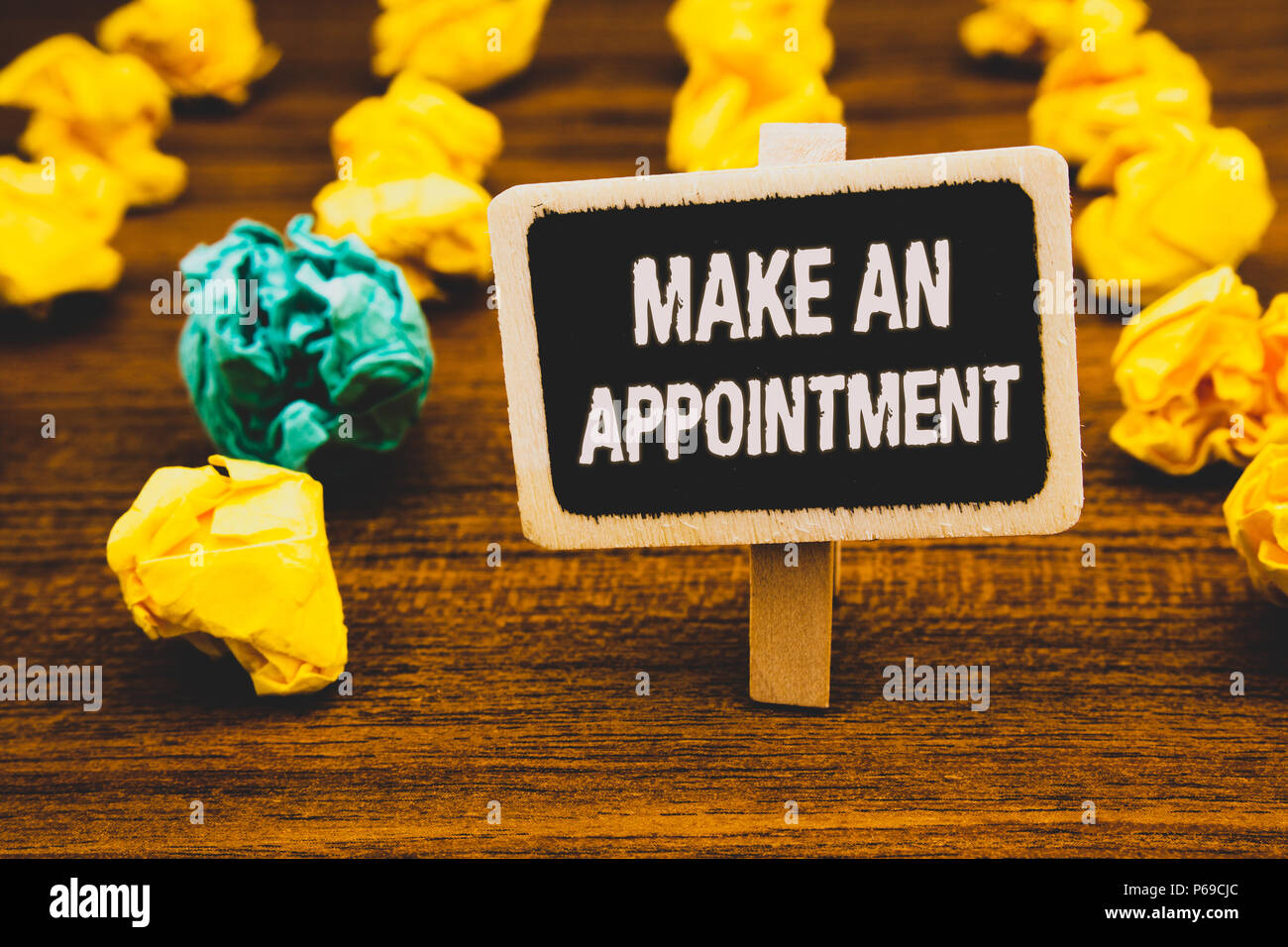 Text sign showing Make An Appointment. Conceptual photo Schedule ...