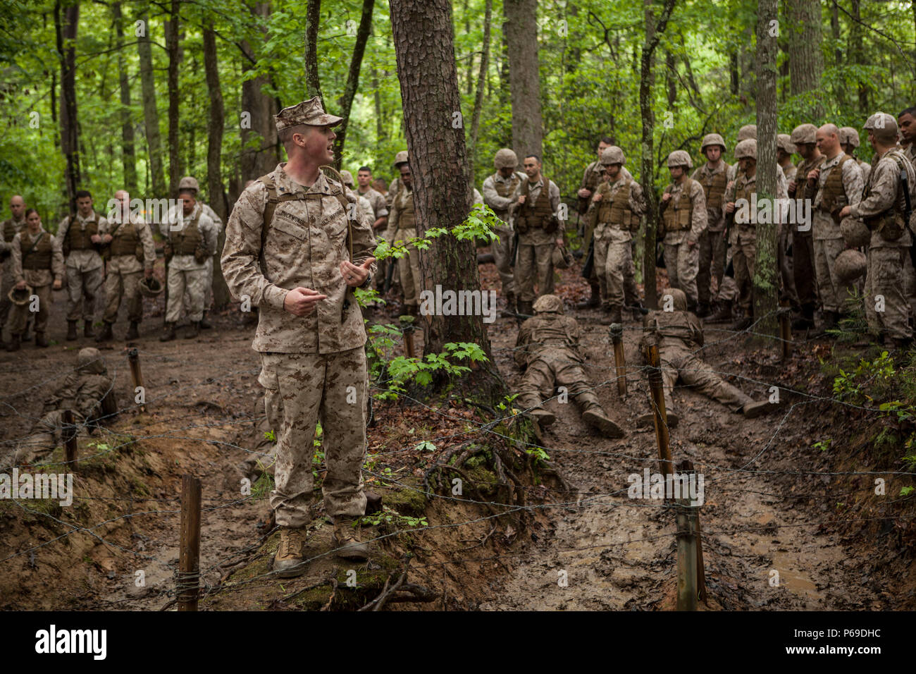 U.S. Marines assigned to Officer Candidate School (OCS) participate in ...