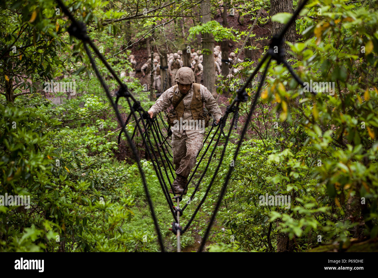 U.S. Marines assigned to Officer Candidate School (OCS) participate in ...