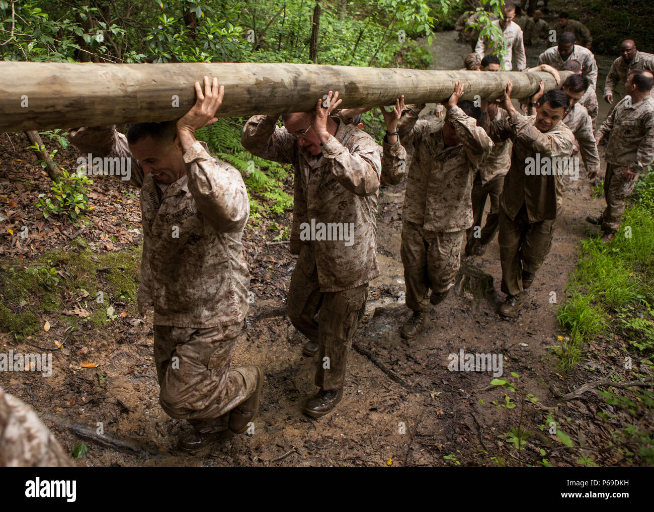 U.S. Marines assigned to Officer Candidate School participate in the ...