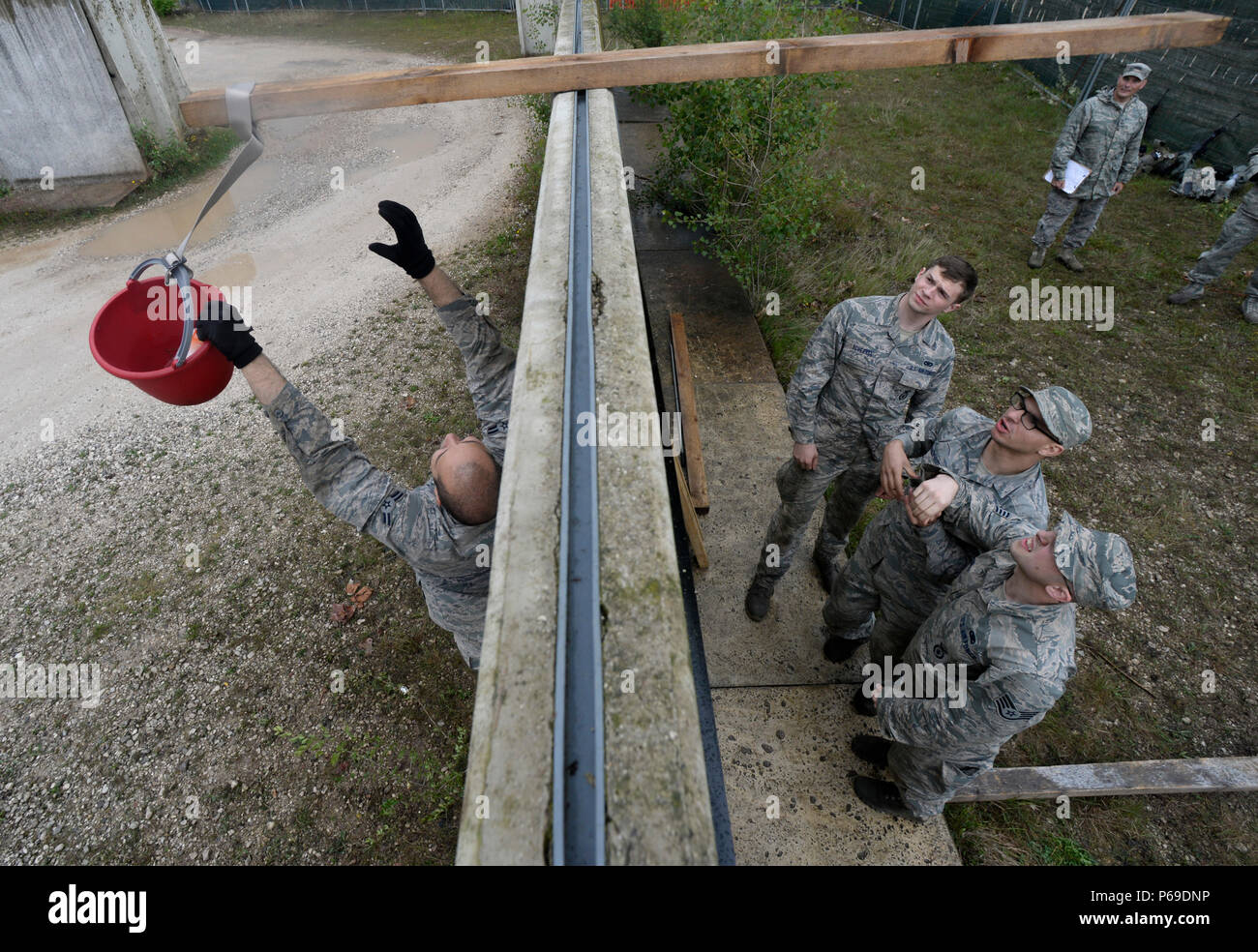 Airmen from the 31st Security Forces Squadron participate in an event ...