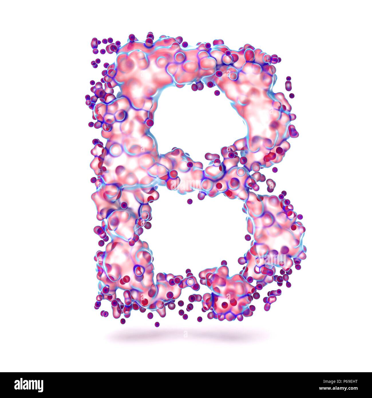 3D Letter B with abstract biological texture Stock Photo - Alamy