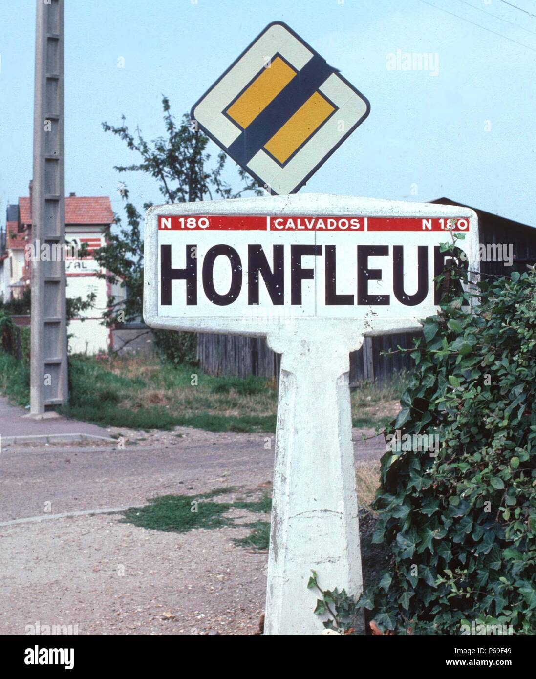 Road sign in Honfleur, Normandy, France Stock Photo - Alamy