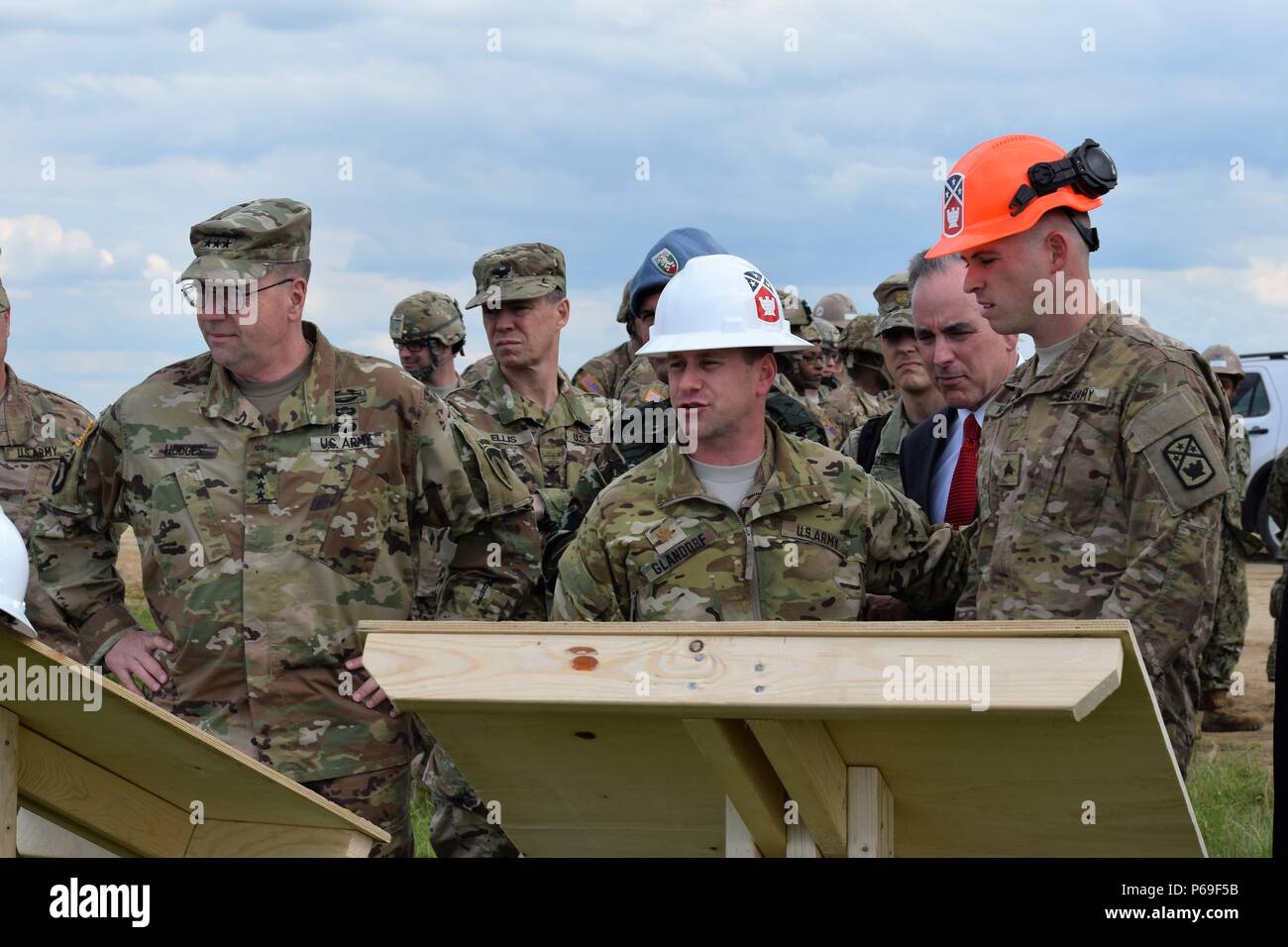 Maj. Tony Glandorf and Sgt. Justin Marlow, both with the 194th Engineer ...