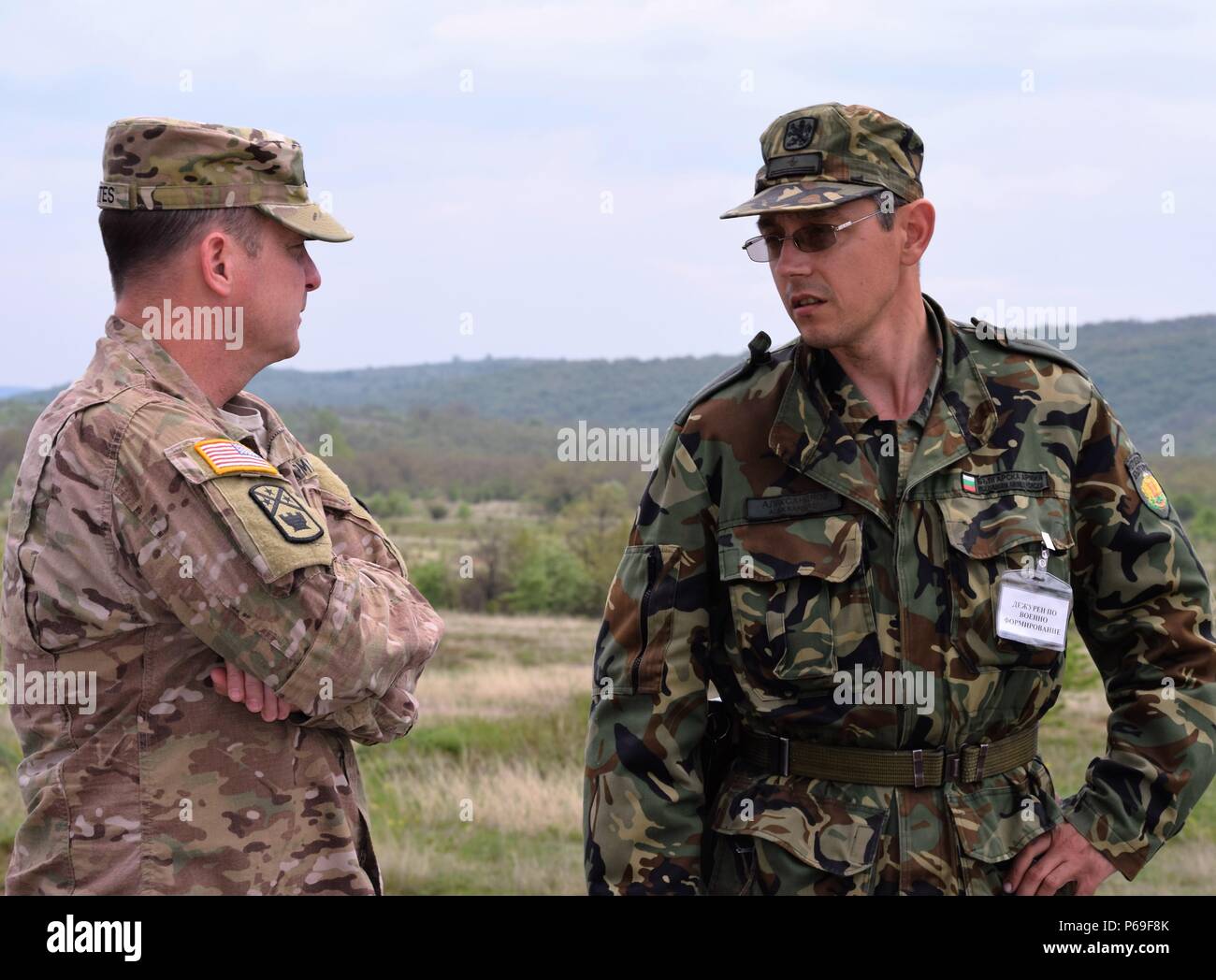 Lt. Col. Cory Scates (left), quality assurance/ quality control officer ...