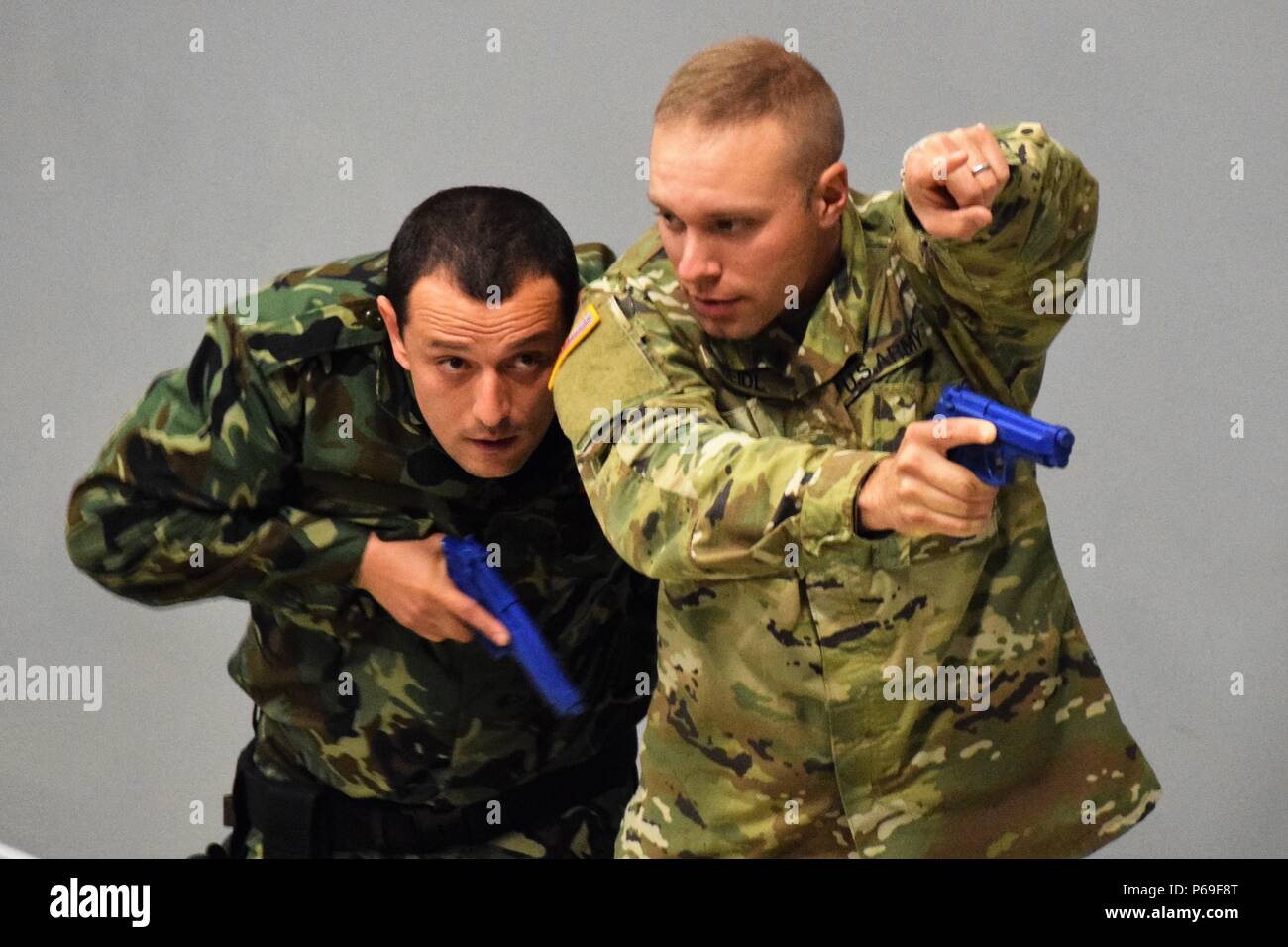 1st Lt. Jonathan Seidl (right) with the 168th Military Police Battalion ...