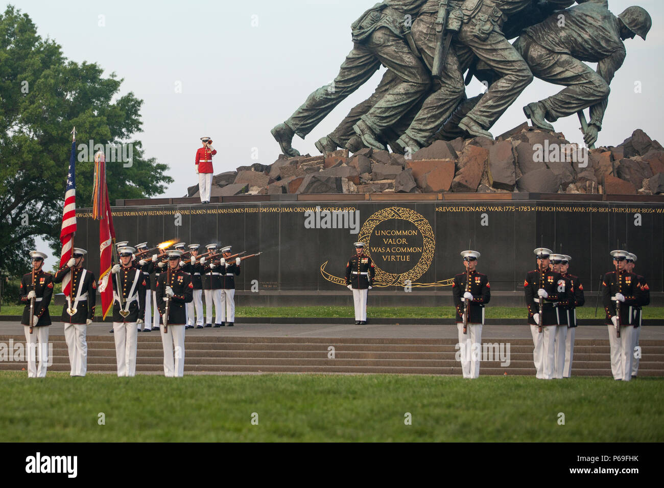 U.S. Marine Corps Staff Sgt. Codie L. Williams, ceremonial bugler with ...