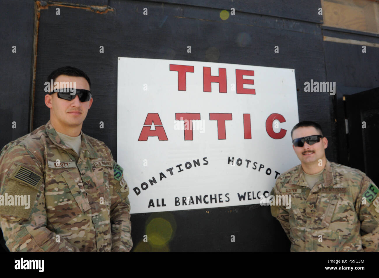 Staff Sgt. Travis Lester and Senior Airman Dillon Knott from the 455th ...
