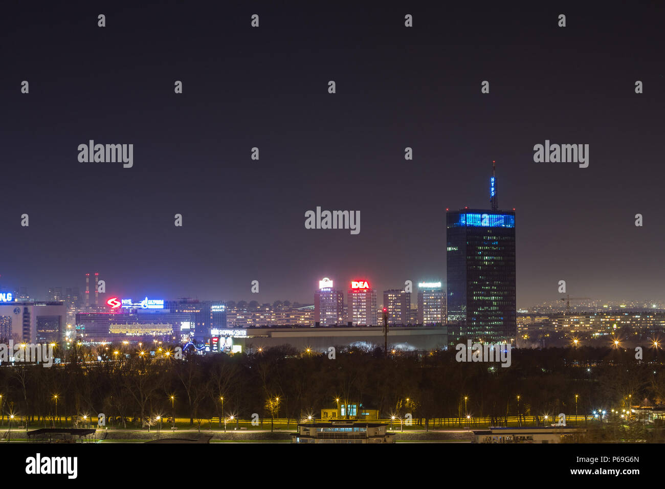 BELGRADE, SERBIA - MARCH 21, 2015: Skyline of New Belgrade (Novi ...