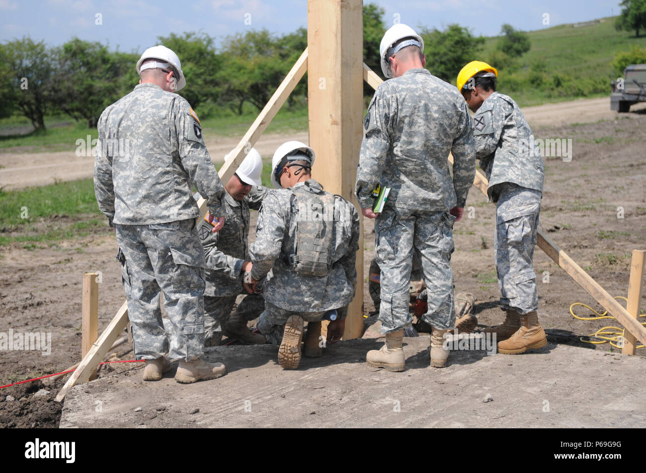 Quality control specialist with the 194th civil engineer battali hi-res ...