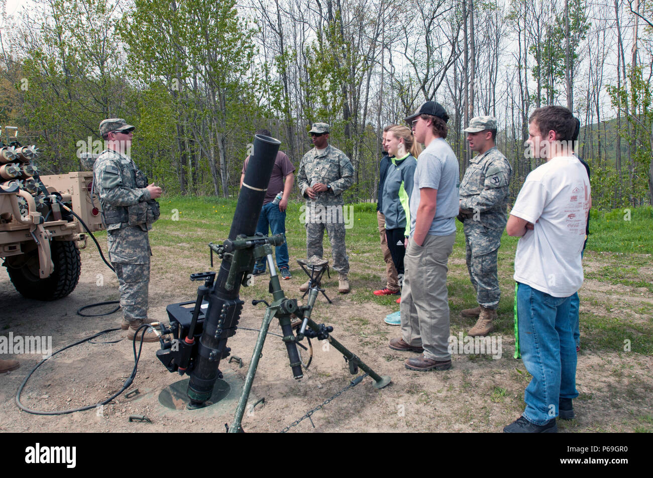 U.S. Army Pfc. Cody Bedard, a mortar man assigned to Alpha Troop, 1st ...