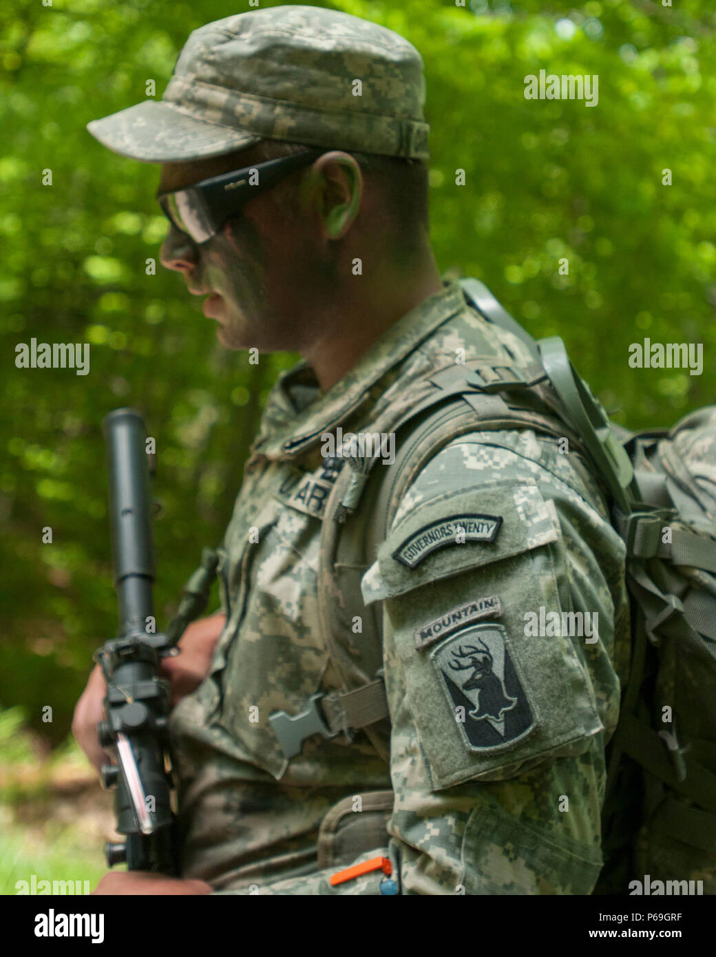 U.S. Army Spc, Nicholas Carmichael, assigned to Charlie Troop, 1st ...