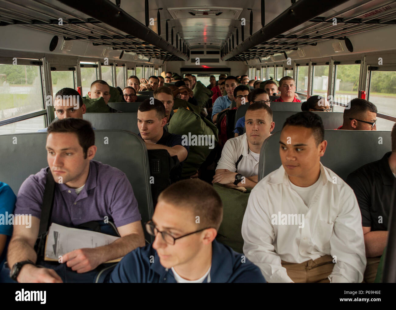 Candidates arrive to Officer Candidate School (OCS) aboard Marine Corps ...
