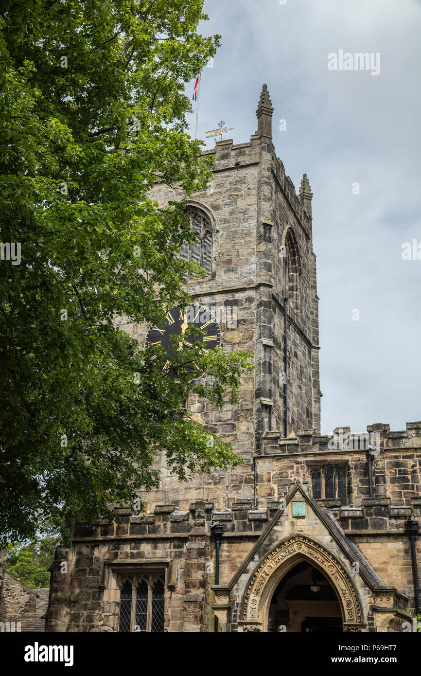 Skipton Church Tower Stock Photo - Alamy