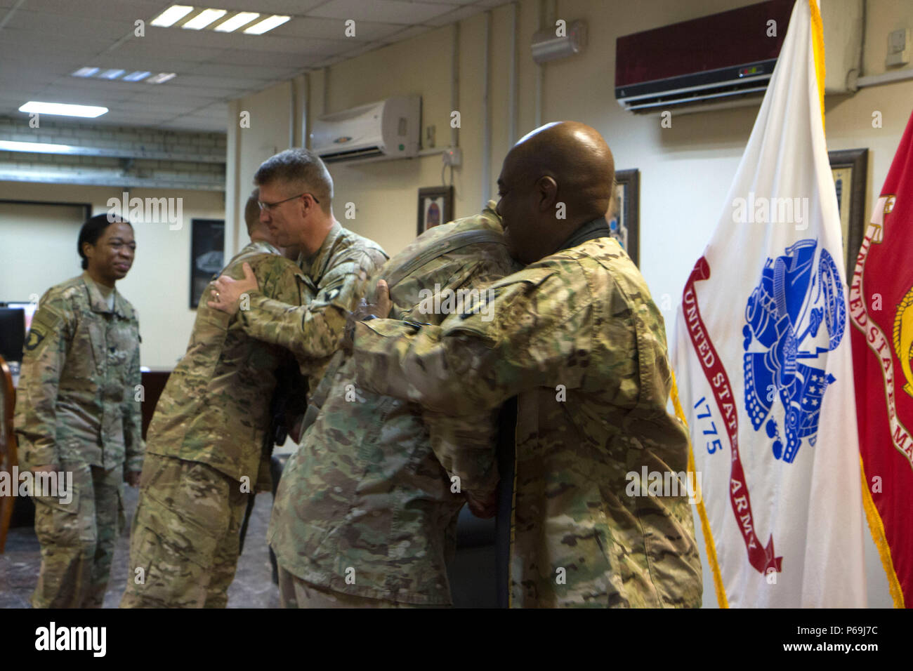 Sgt. Jason Nesman, left, chaplain operations noncommissioned officer ...