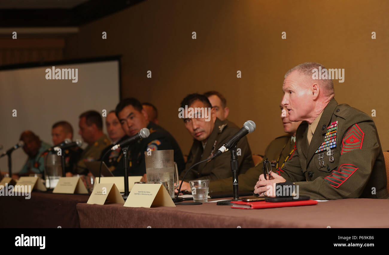 U.S. Marine Sgt. Maj. Paul G. McKenna provides a Marine’s point of view ...