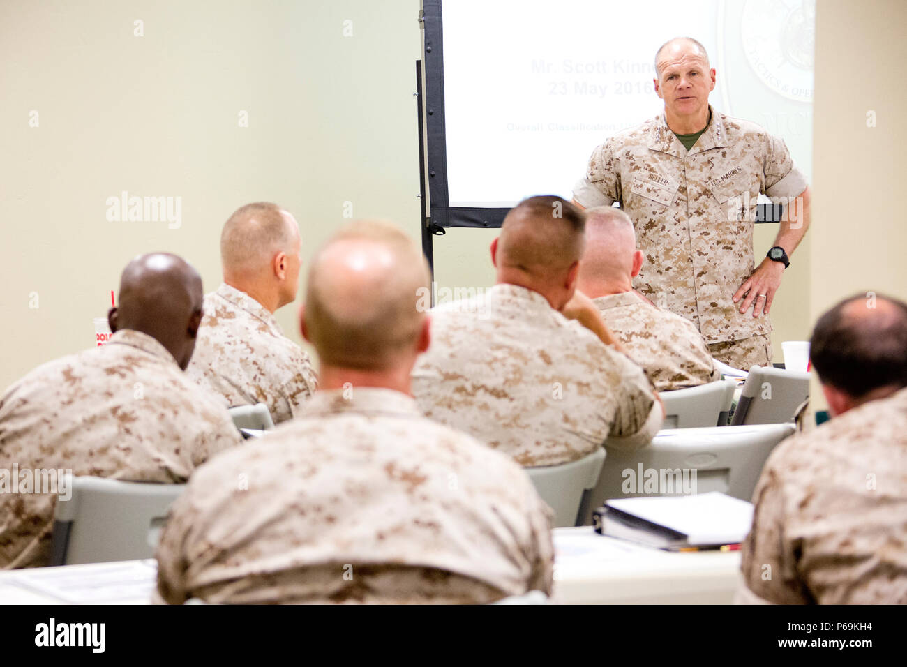Commandant of the Marine Corps, Gen. Robert B. Neller, addresses the ...