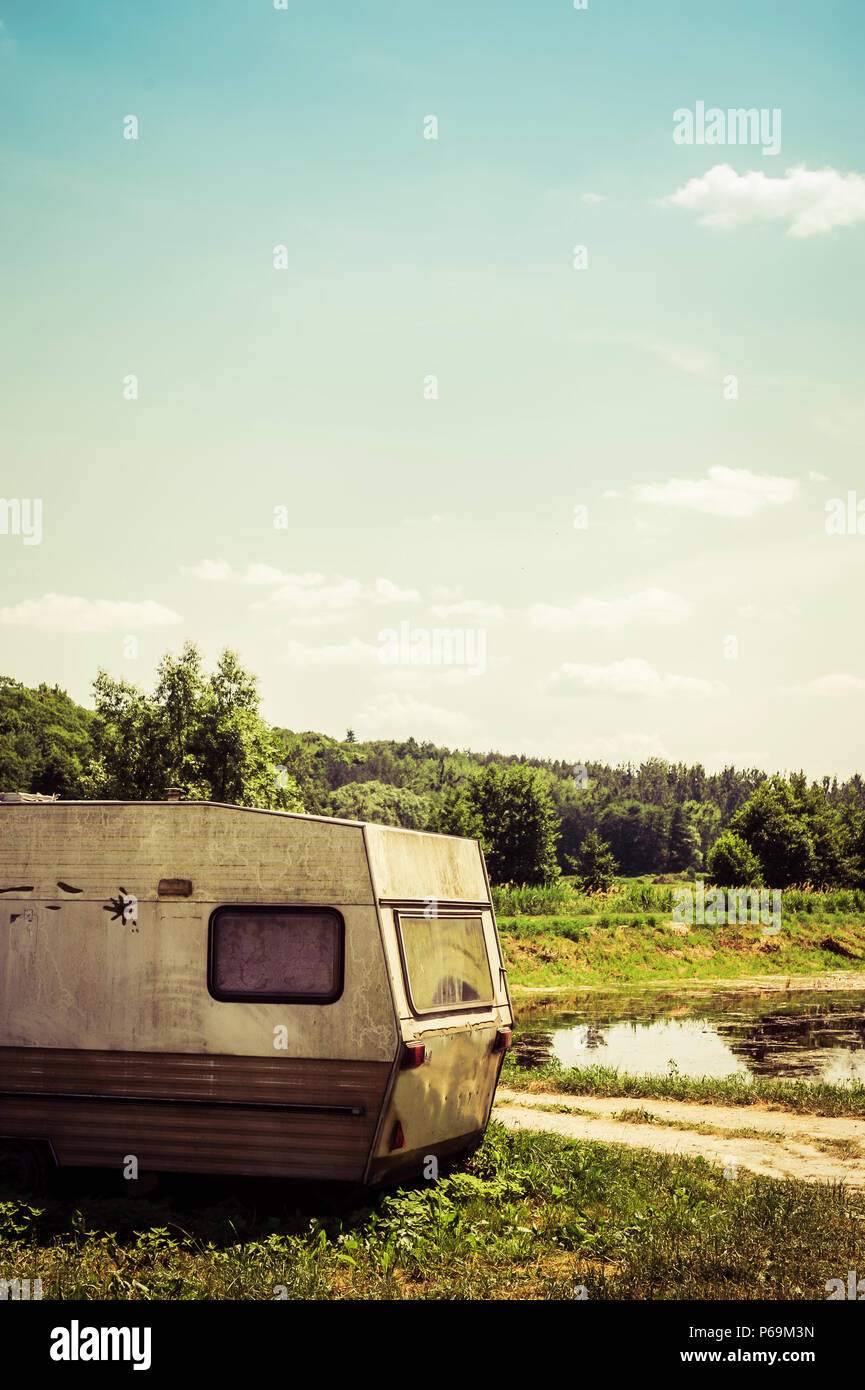 Old caravan hi-res stock photography and images - Alamy