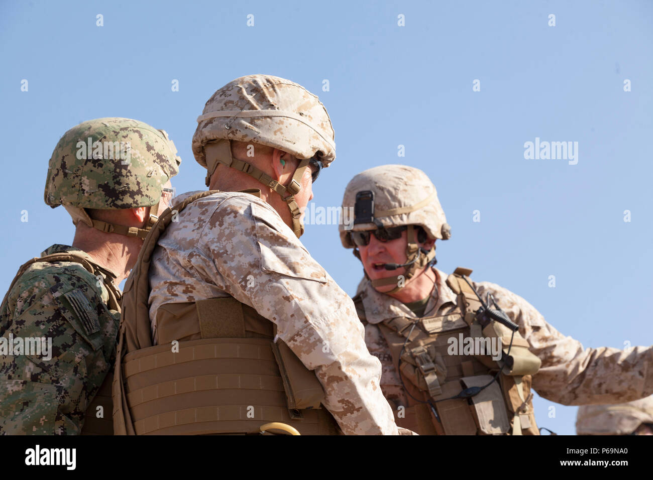 Commandant of the Marine Corps, Gen. Robert B. Neller, (center), Chief ...