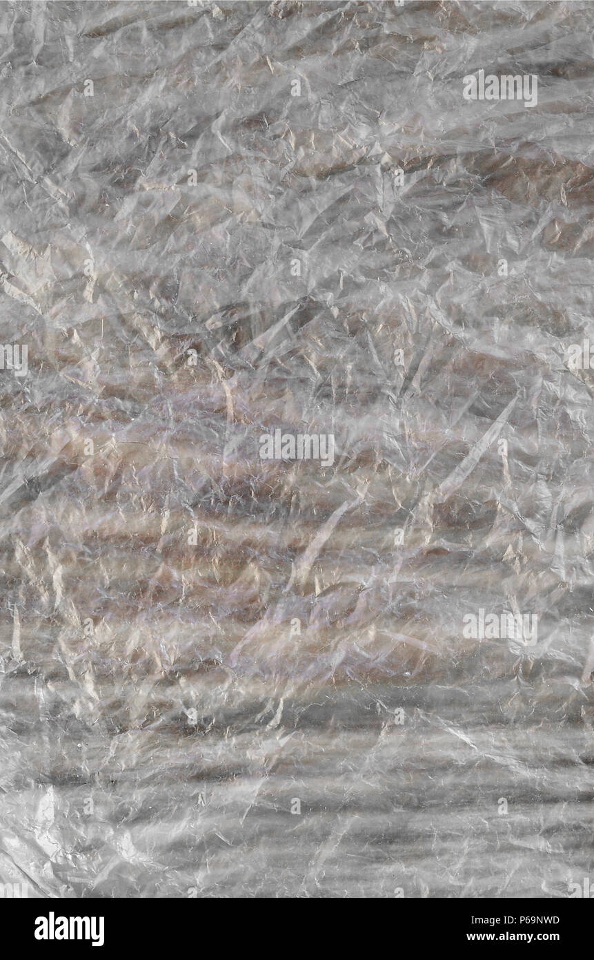Texture of cellophane material with many folds and bends Stock Photo ...