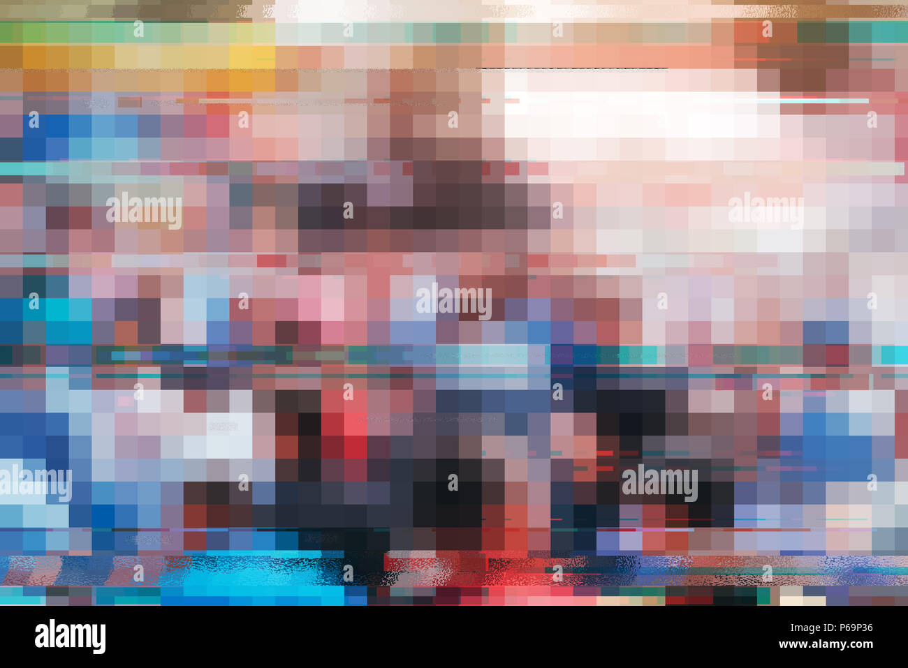 General data protection regulation GDPR concept. Blurry crowd of people ...