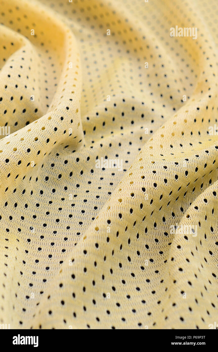 Yellow sport jersey clothing fabric texture and background with many ...