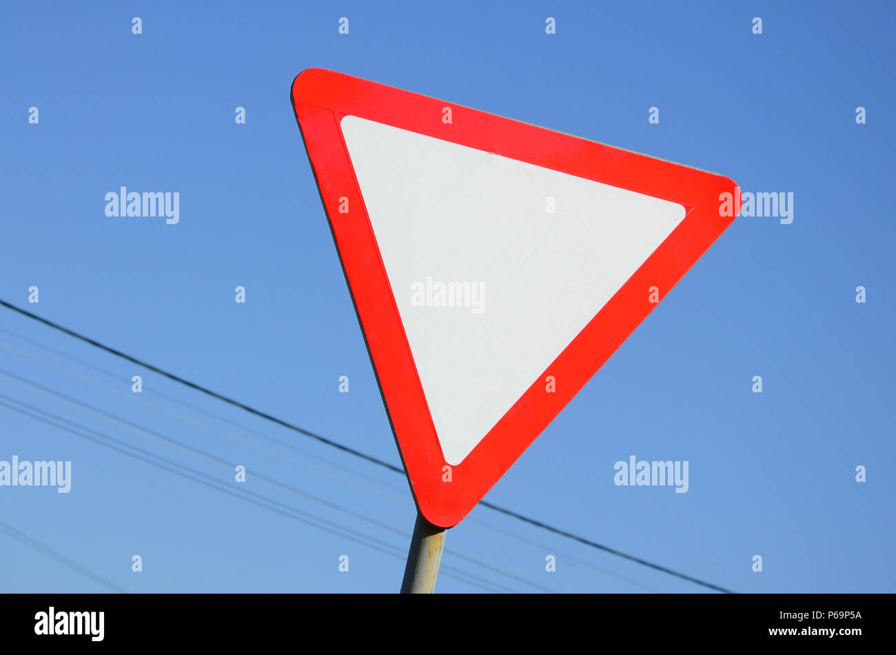 Blank Red Triangle Sign High Resolution Stock Photography and Images ...