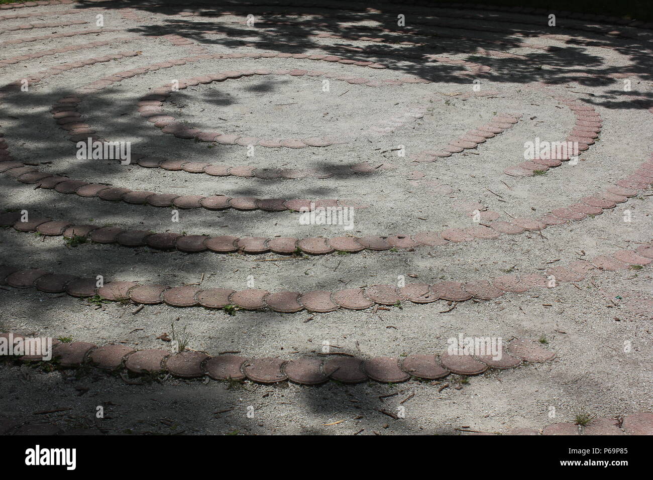 Ground labyrinth used for mediation and introspection Stock Photo - Alamy