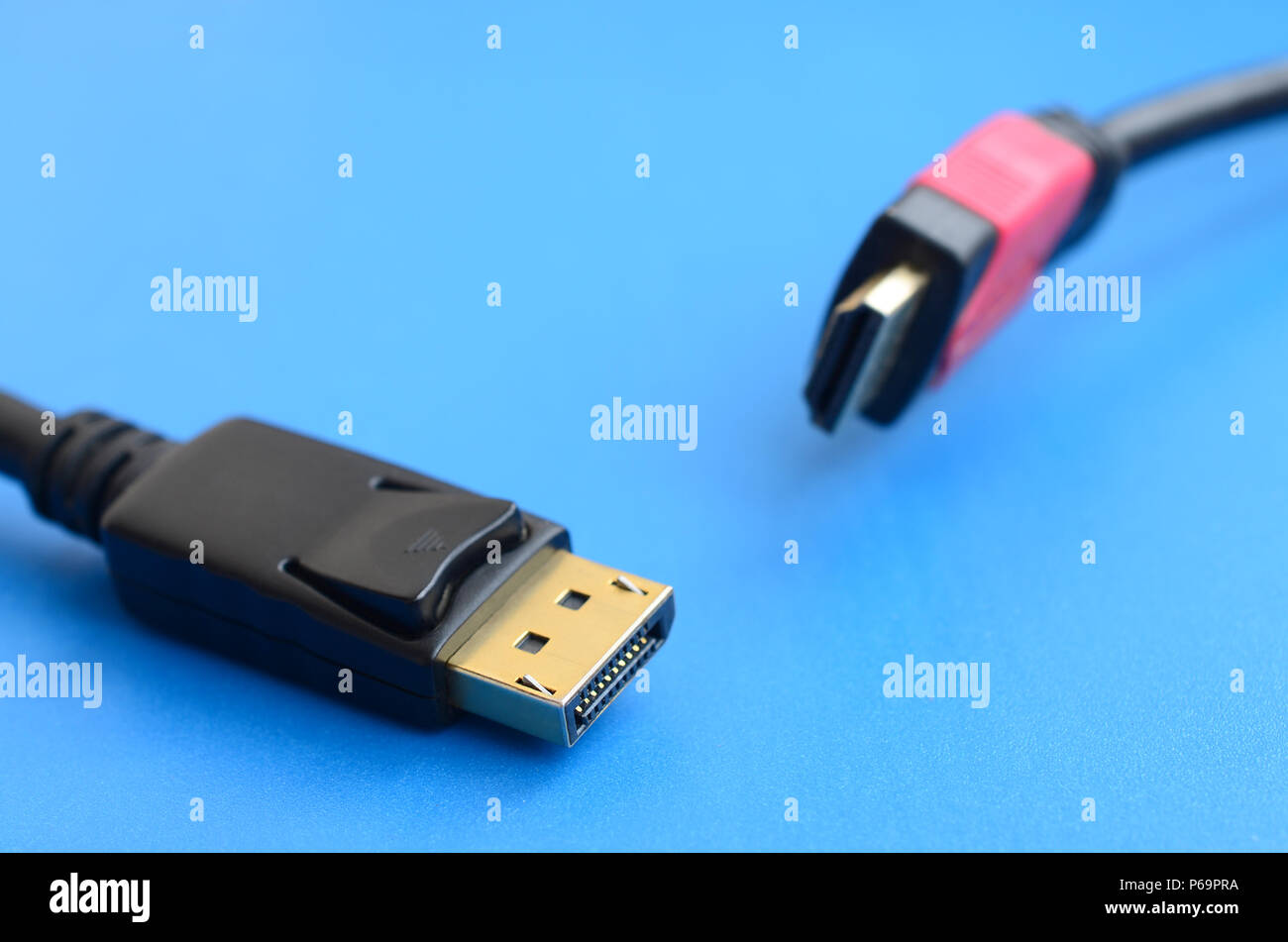 Audio video HDMI computer cable plug and 20-pin male DisplayPort gold ...