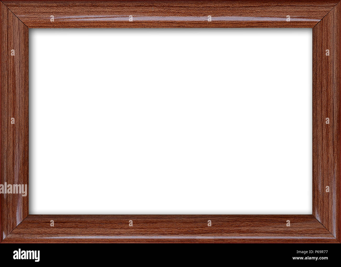 Empty picture frame with a free place inside, isolated on white Stock ...