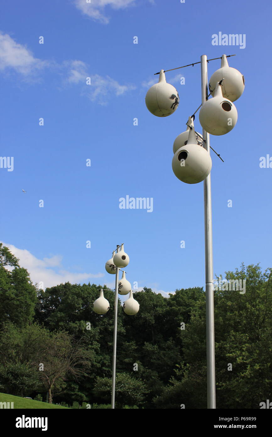 Purple martin birdhouse hi-res stock photography and images - Alamy
