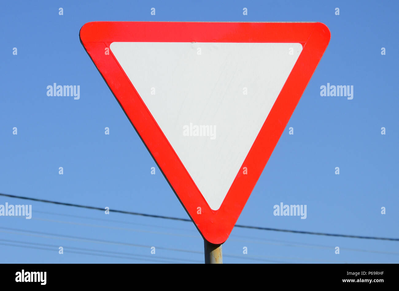 Blank Red Triangle Sign High Resolution Stock Photography and Images ...