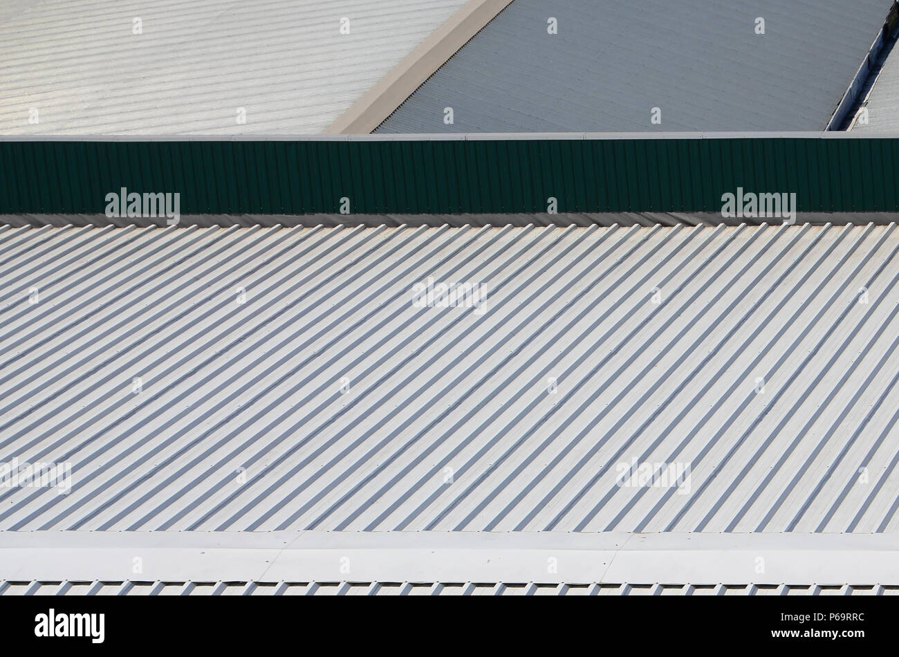 Metal gray roof with rhythmic parallel relief directions Stock Photo ...