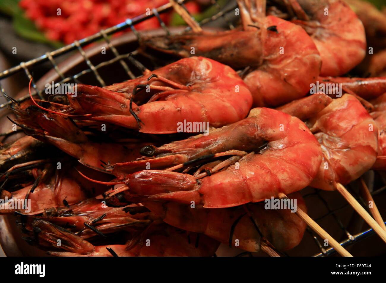 Sate Udang, the Char-grilled Prawn Satay Stock Photo - Alamy