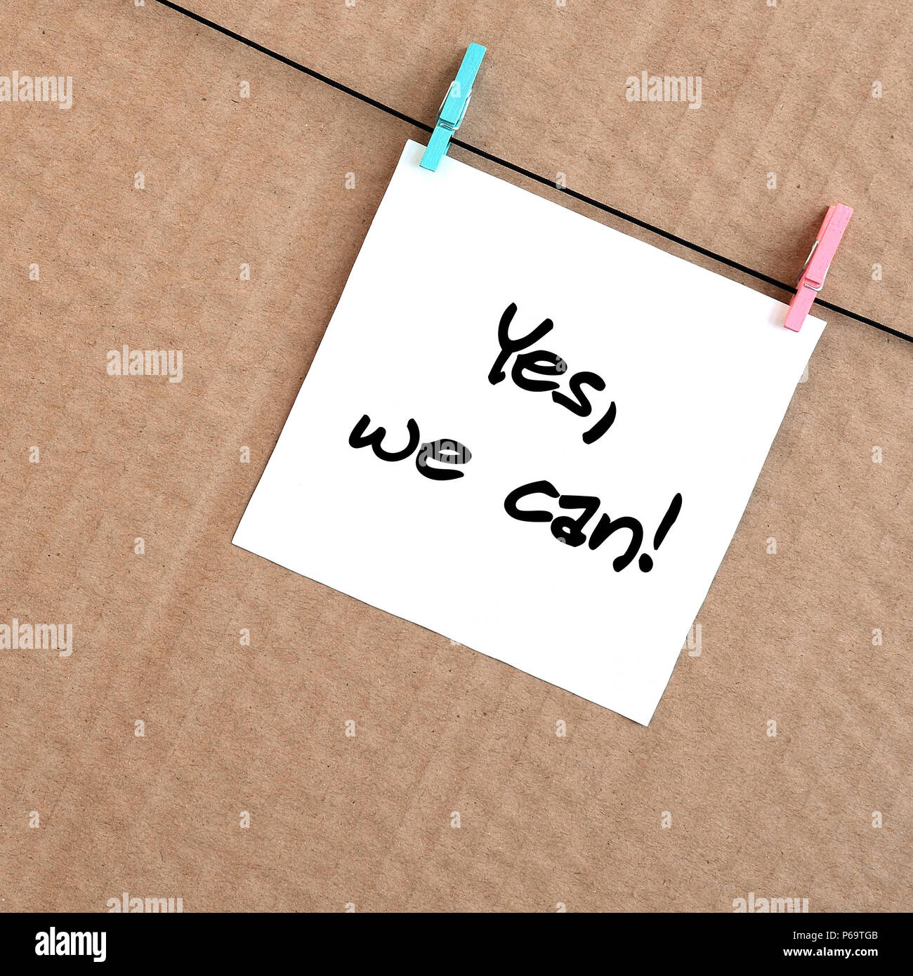 Yes, we can! Note is written on a white sticker that hangs with a ...