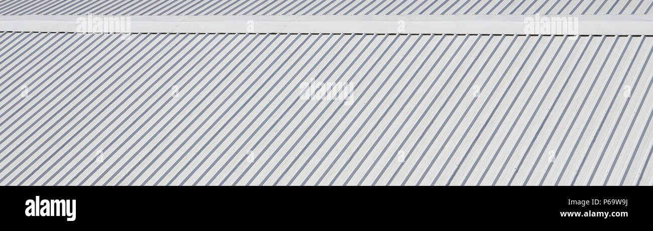 Metal gray roof with rhythmic parallel relief directions Stock Photo ...