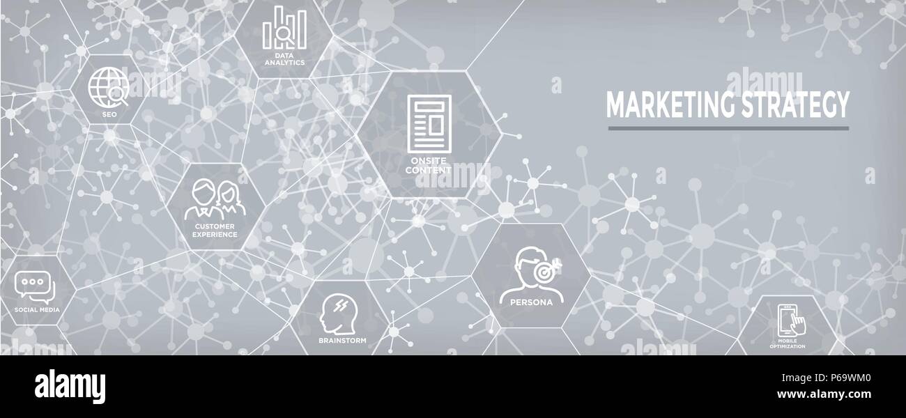 Marketing Strategy Web Header Hero Image Banner w inbound lead ...