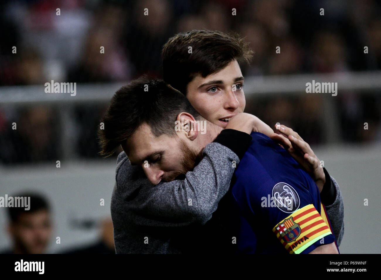 Portrait of Lionel Messi during UEFA Champions League game between ...