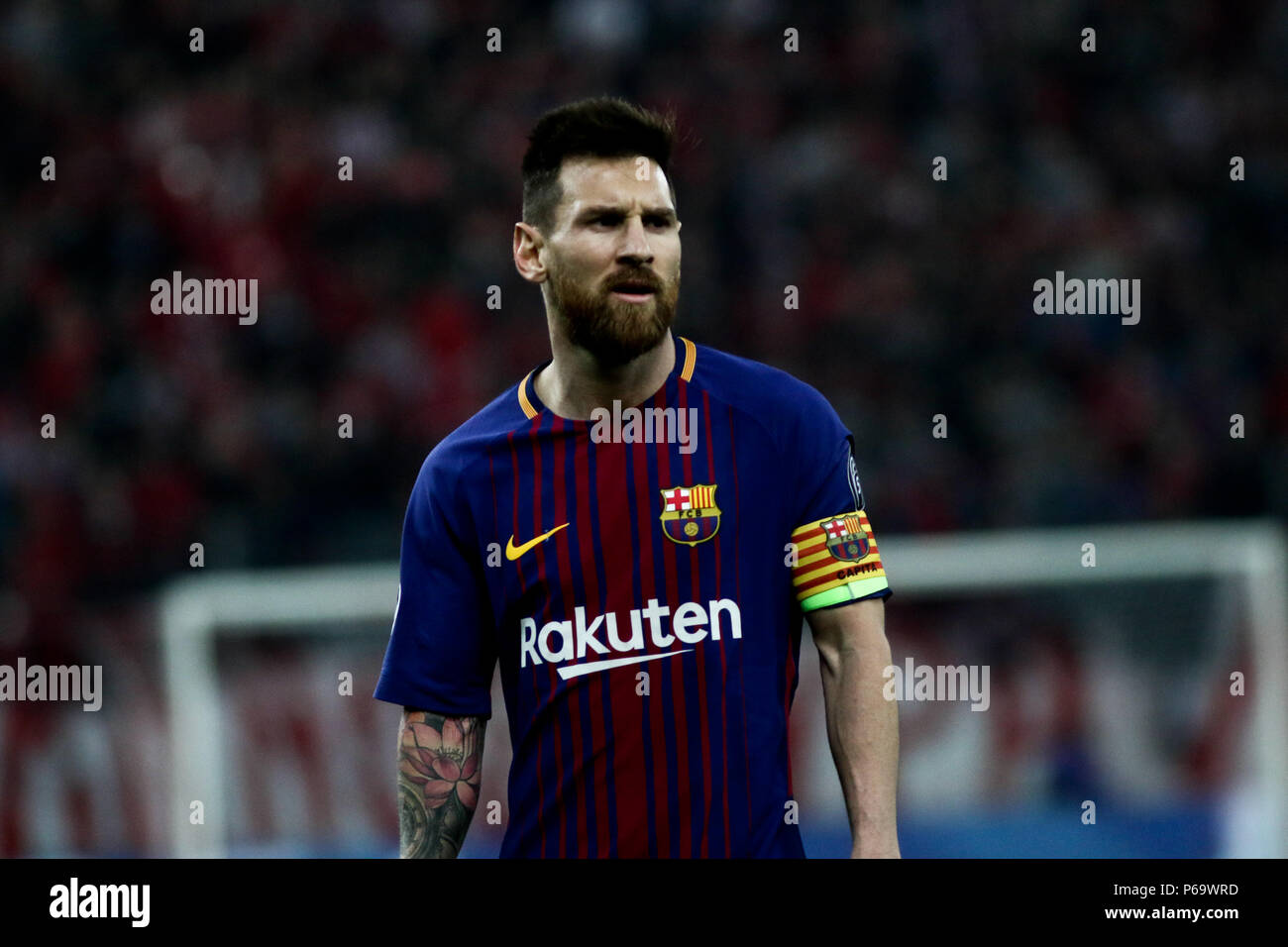 Portrait of Lionel Messi during UEFA Champions League game between ...