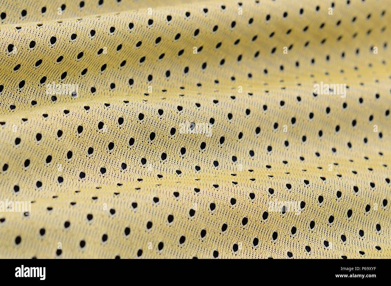 Yellow sport jersey clothing fabric texture and background with many ...