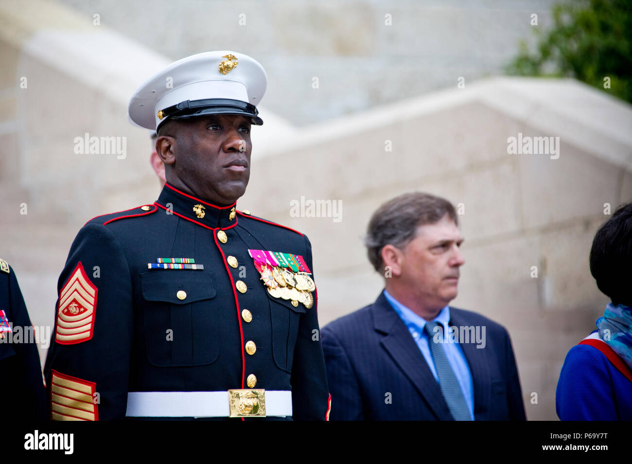 Sgt. Maj. of the Marine Corps, Ronald L. Green, attends the American ...
