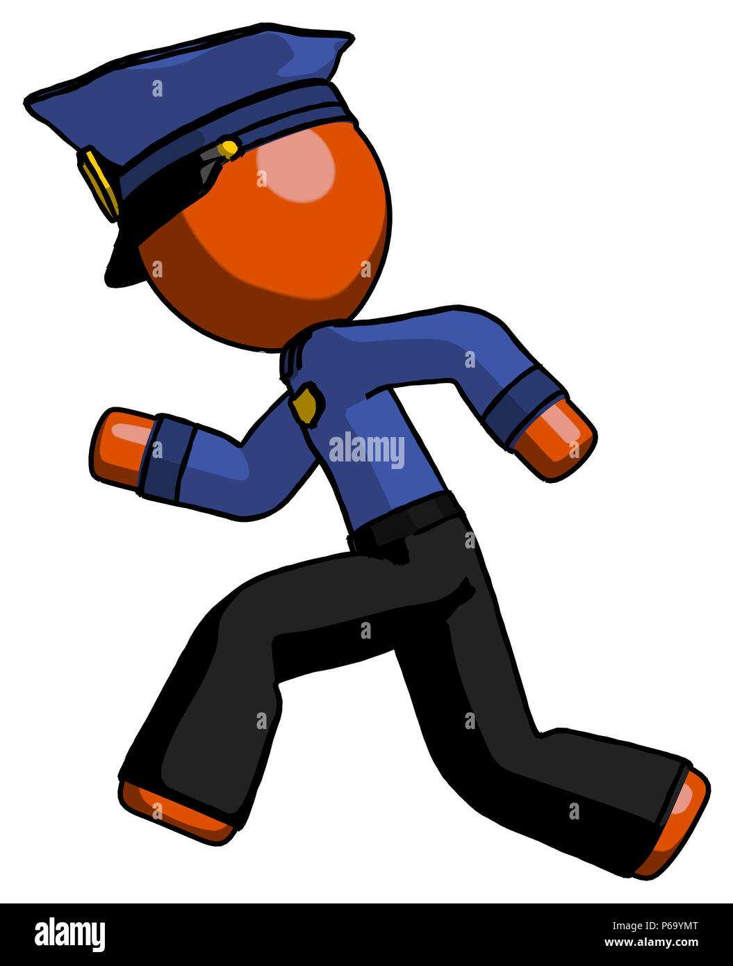 Policeman running Cut Out Stock Images & Pictures - Alamy