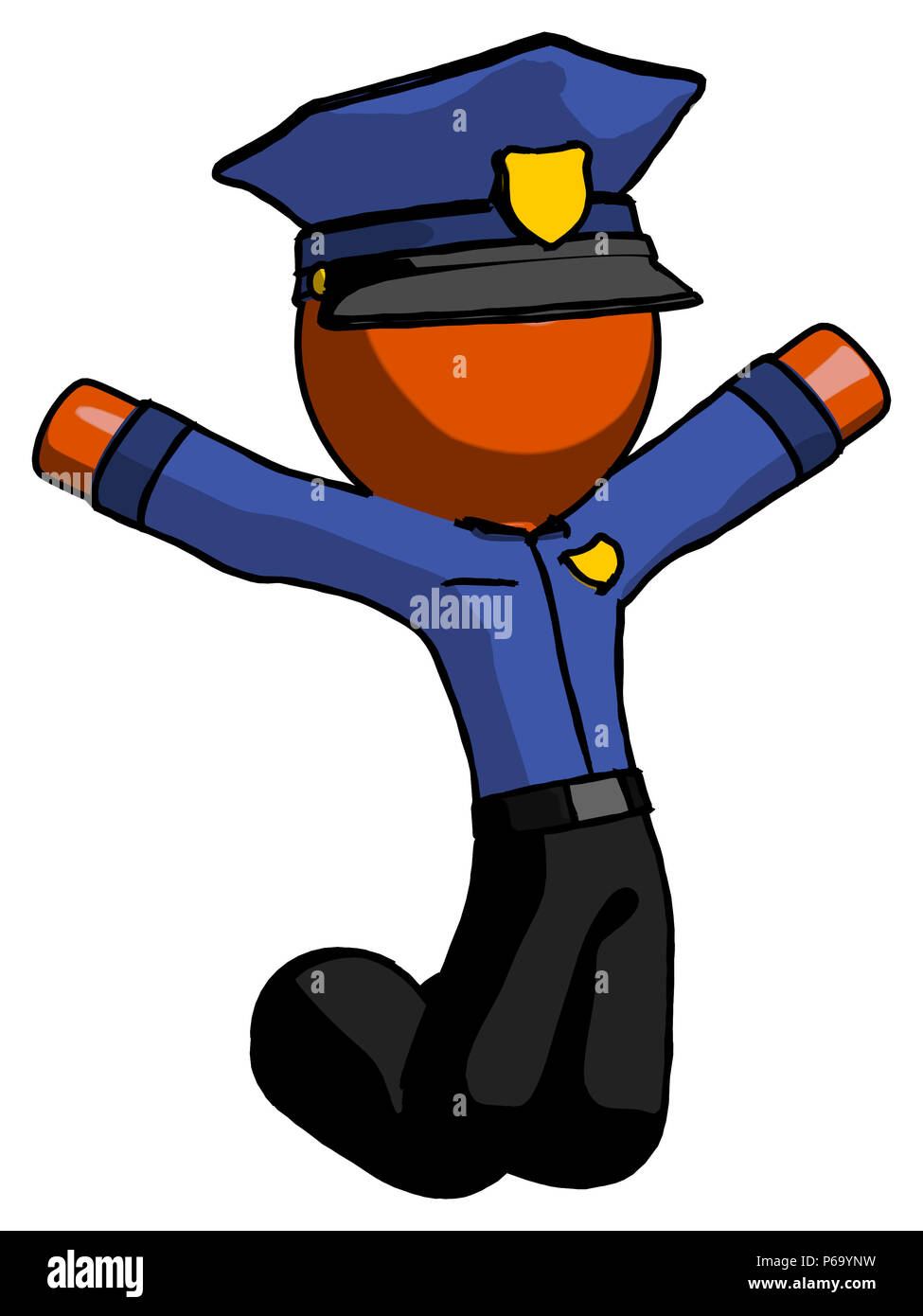 Kneeling police officer Cut Out Stock Images & Pictures - Alamy