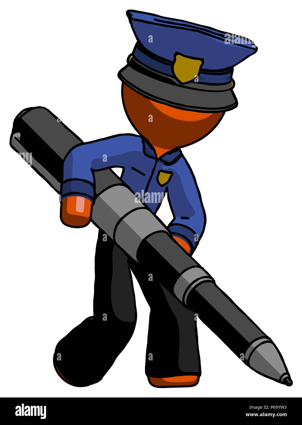 Standing holding writing officer hi-res stock photography and images ...