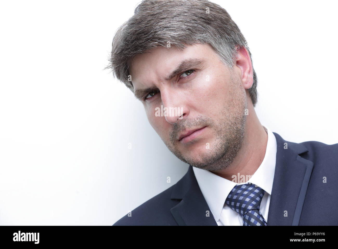 Portrait of a serious businessman Stock Photo - Alamy