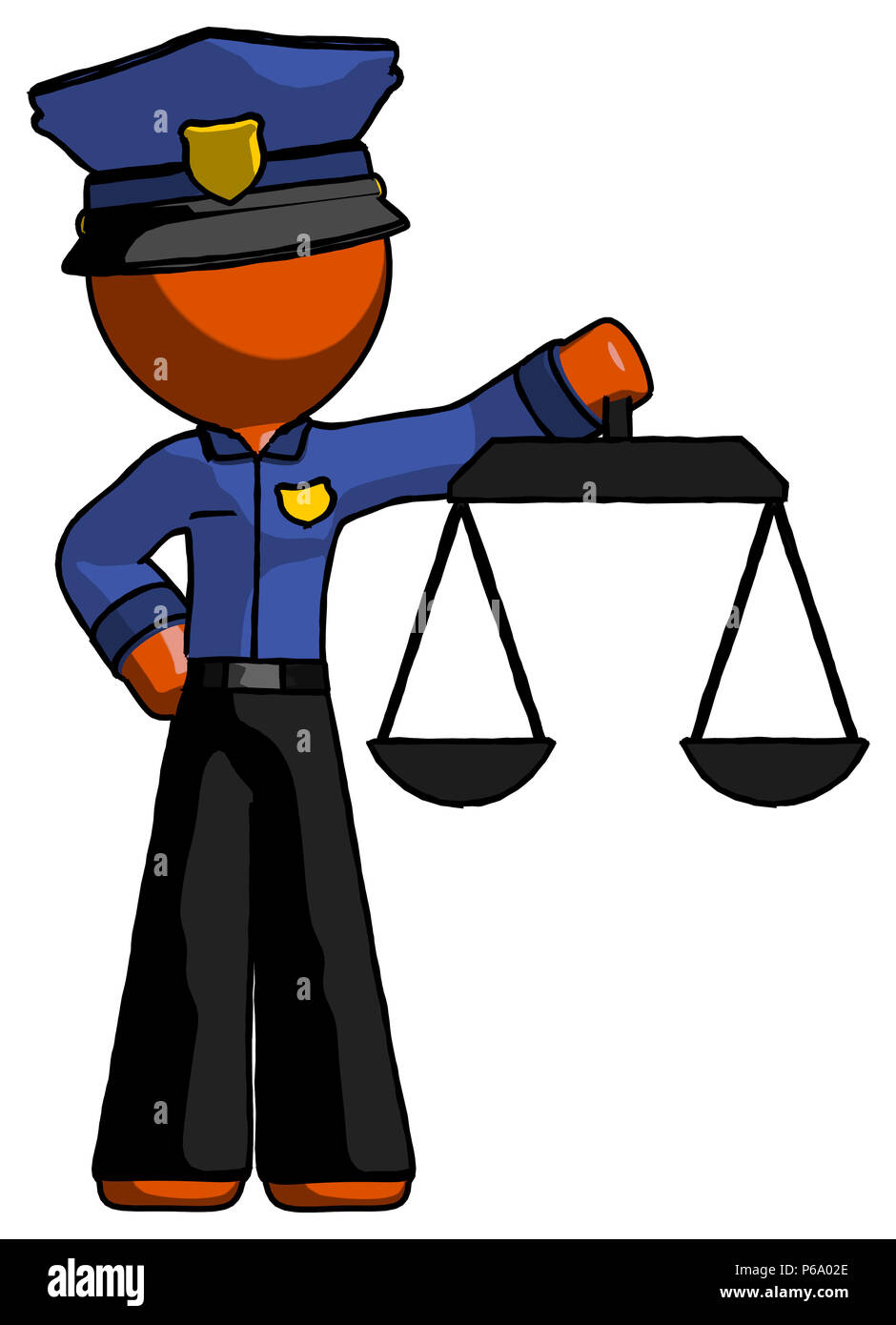 Man holding scales of justice hi-res stock photography and images - Alamy