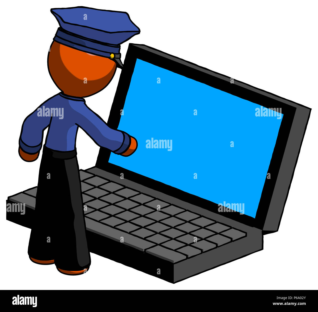 Cop using computer hi-res stock photography and images - Alamy