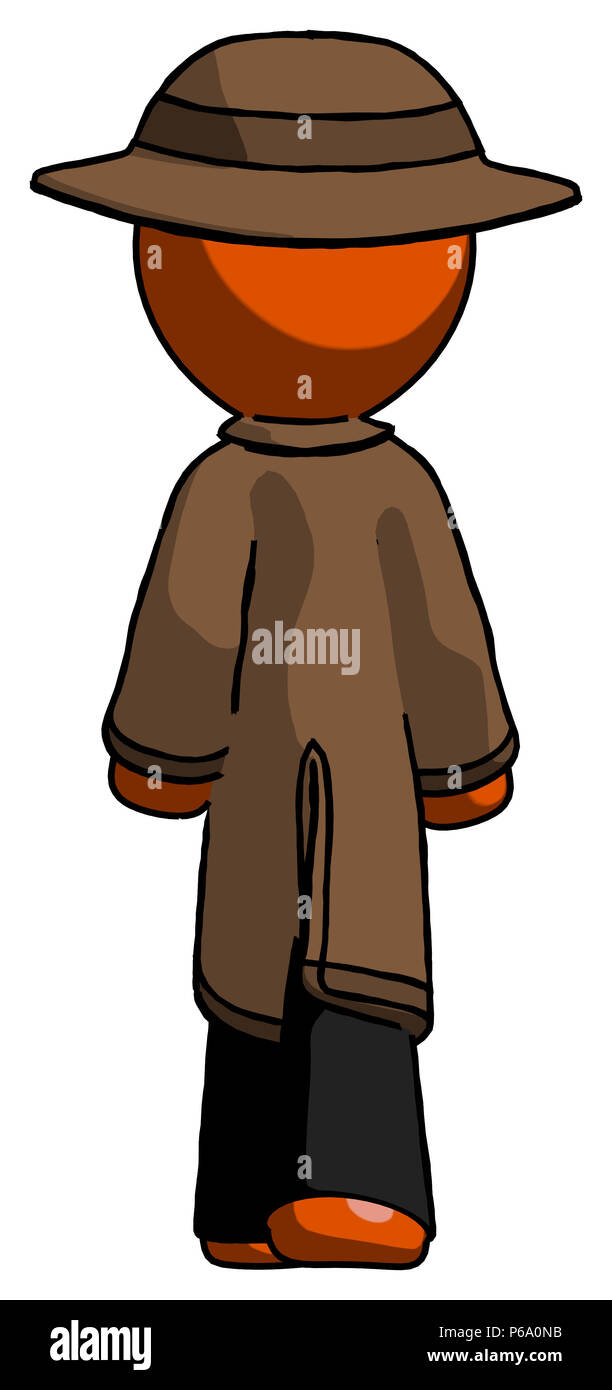 Cartoon Man Walking Away