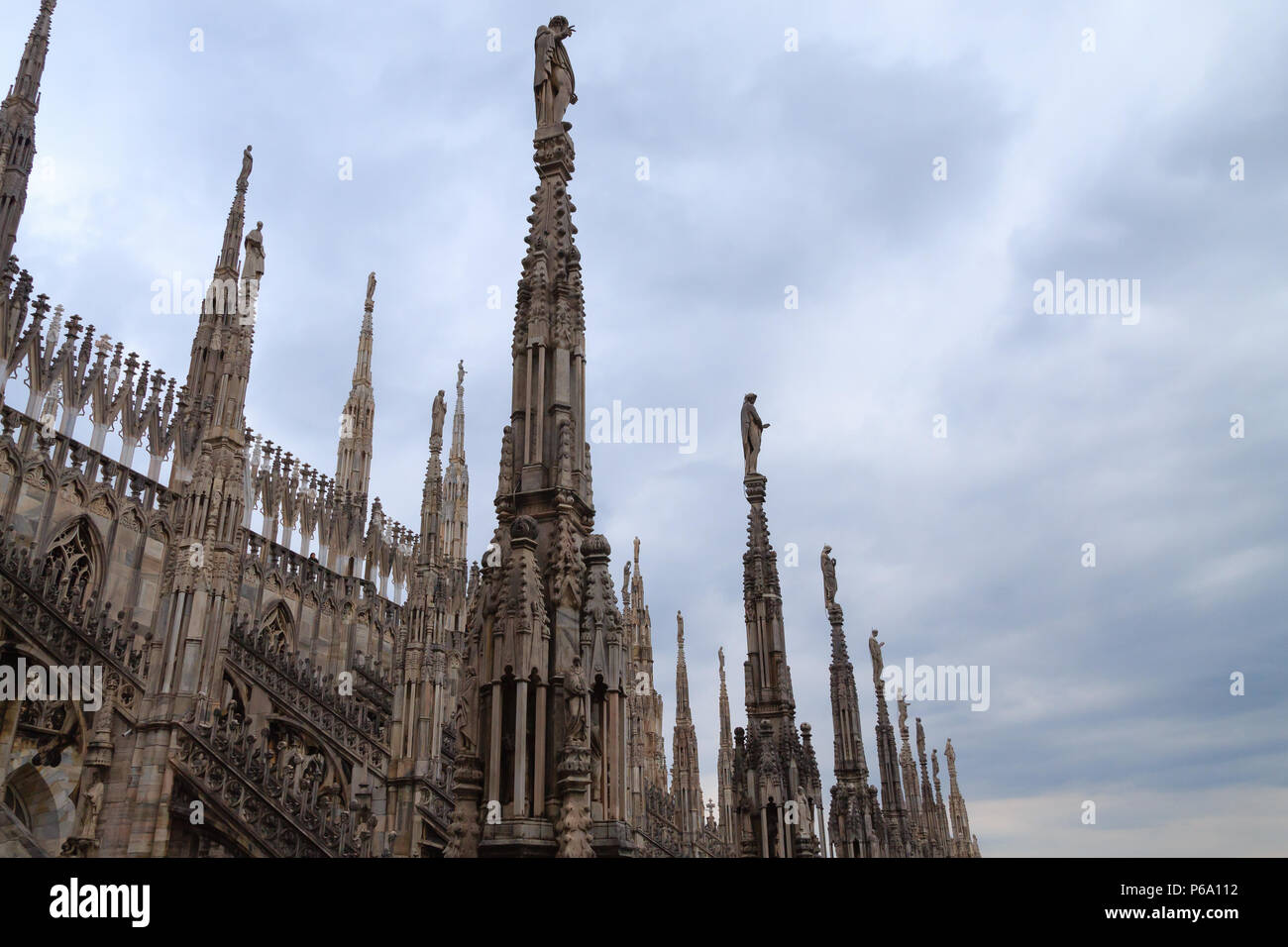 Milan Cathedral, Duomo di Milano, view. Famous Italian landmark. Gothic ...