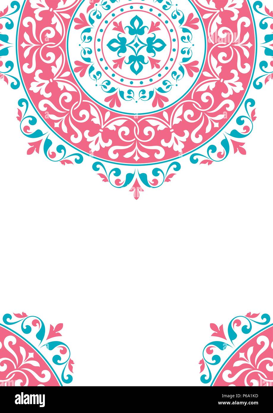 Invitation card with vintage ornament Stock Vector Image & Art - Alamy